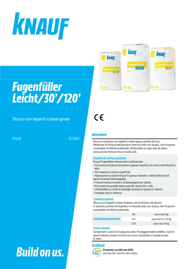 Fugenfüller Knauf | Stucco a base gesso per finitura dei giunti